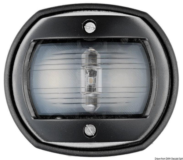 Compact 12 LED Navigation Lights 135° Stern - Black | 4Boats