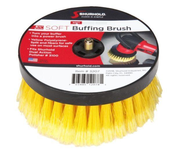Soft Buffing Brush - 6.5" Split End Yellow Polystyrene-3207* – 4Boats