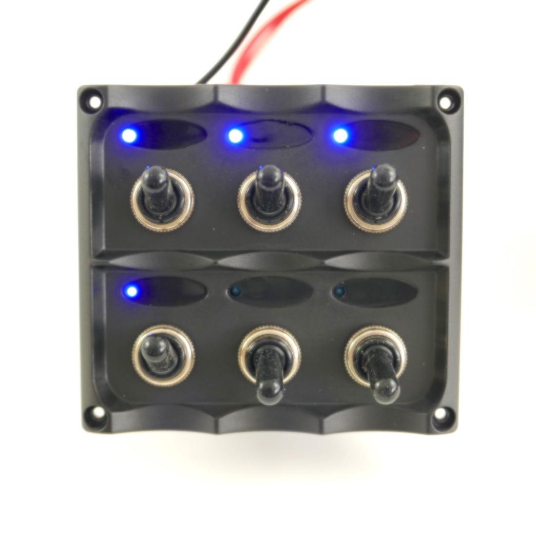 BlueFusion 12V 5-Gang Switch Panel with 12V Socket, IP65 | 4Boats