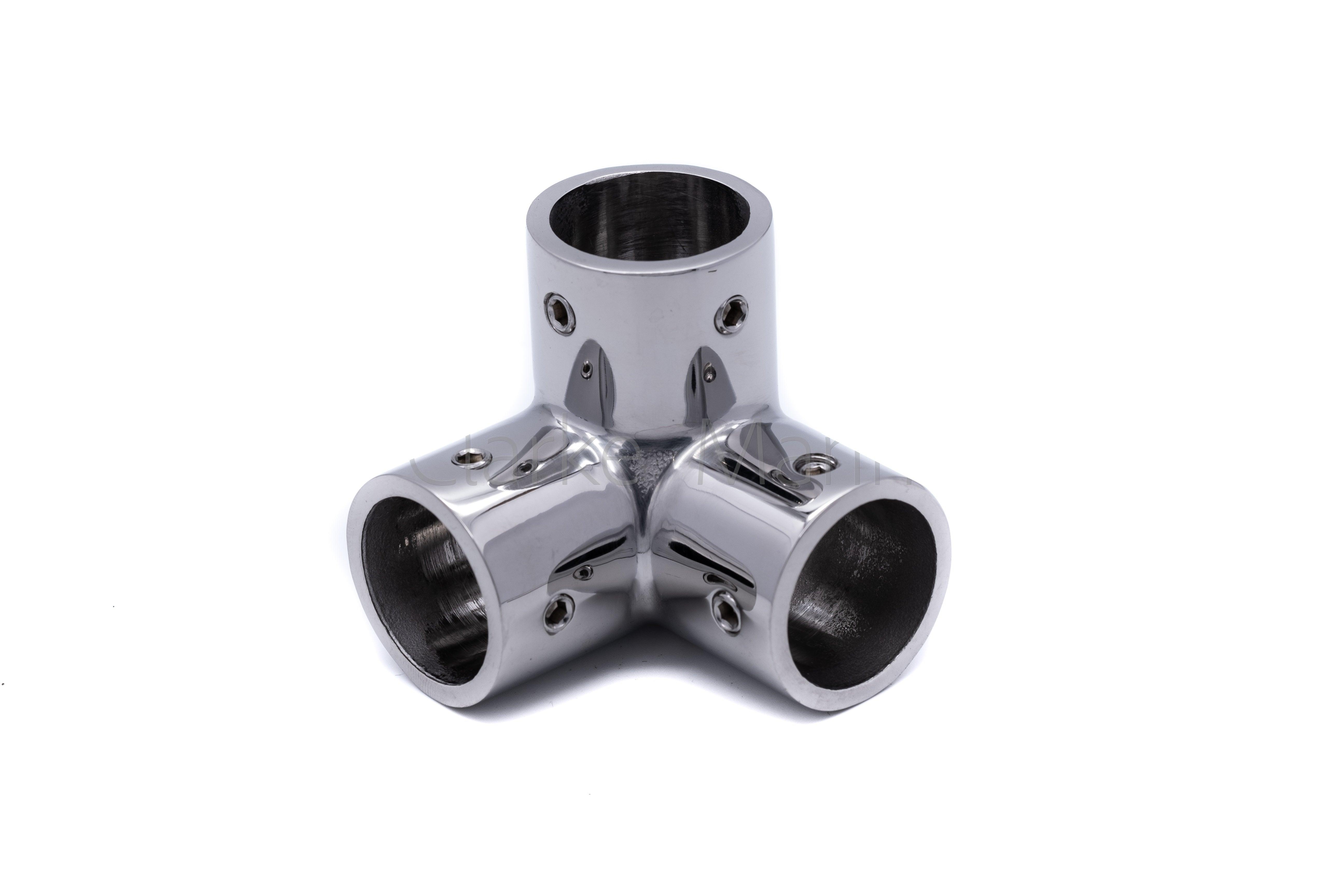 Bimini handrail fitting 3 way corner fitting 90 degree rail connector ...