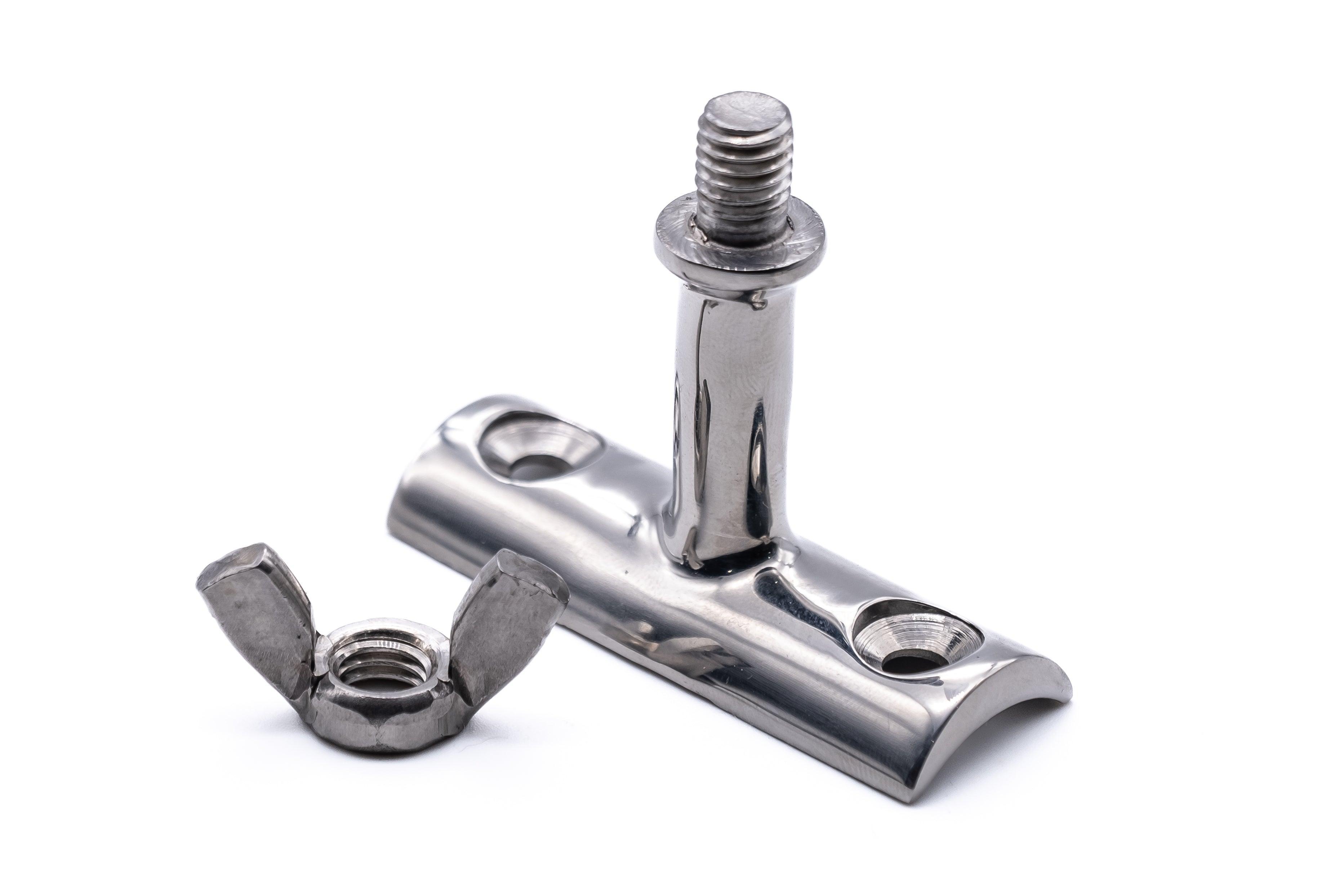 Deck hinge fitting concave base with stem for solar panels 316 A4 stai ...