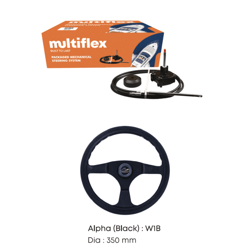 Light Duty Multiflex Boat Steering Cable Kit up to 55HP with Inc Helm ...