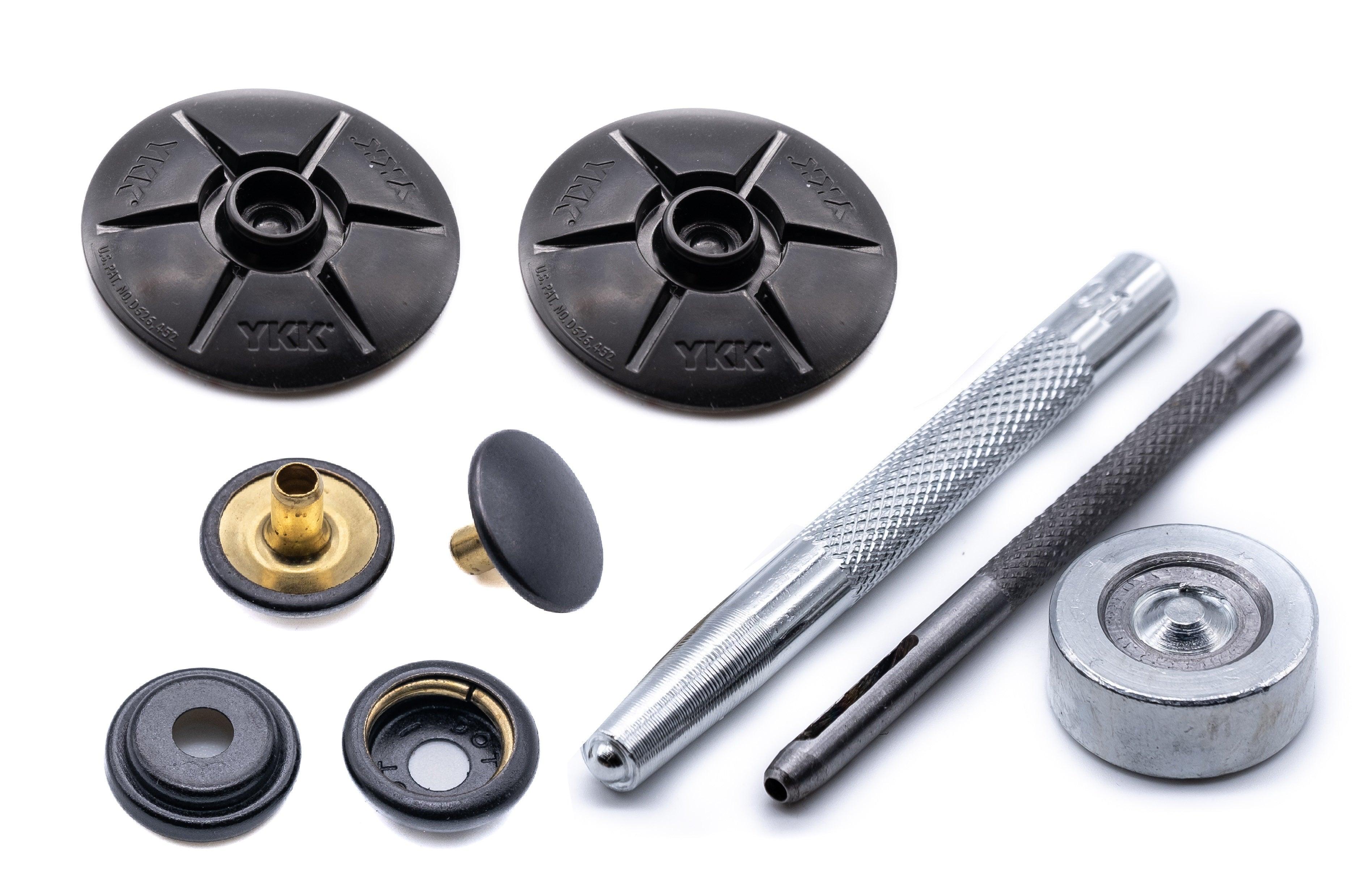 Snad YKK fastener self adhesive 40mm black domed stud kit – 4Boats