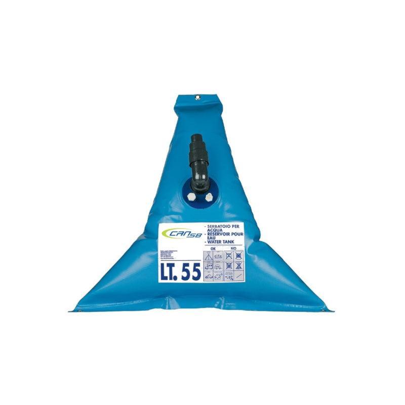Flexible triangular 55 L water tank (950×1000×130 mm) | 4Boats