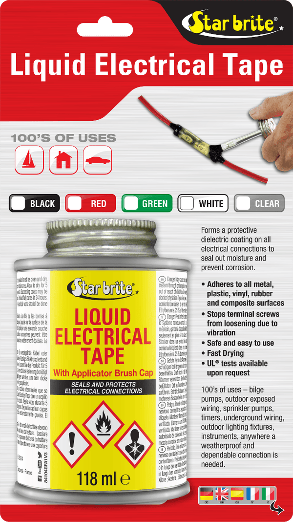 Liquid Electrical Tape 118 ml (4 fl oz) Black | 4Boats